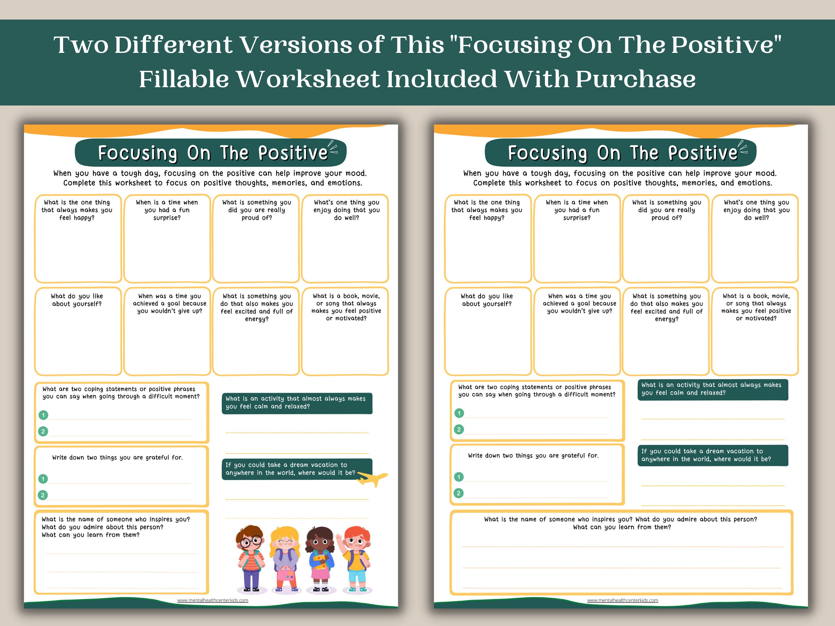 Therapy Counseling Worksheet for Kids Teens-focusing on the - Etsy UK