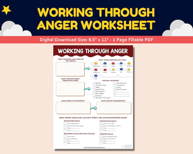 Anger Thermometer W/ Coping Skills - Emotions Feelings Chart Printable ...