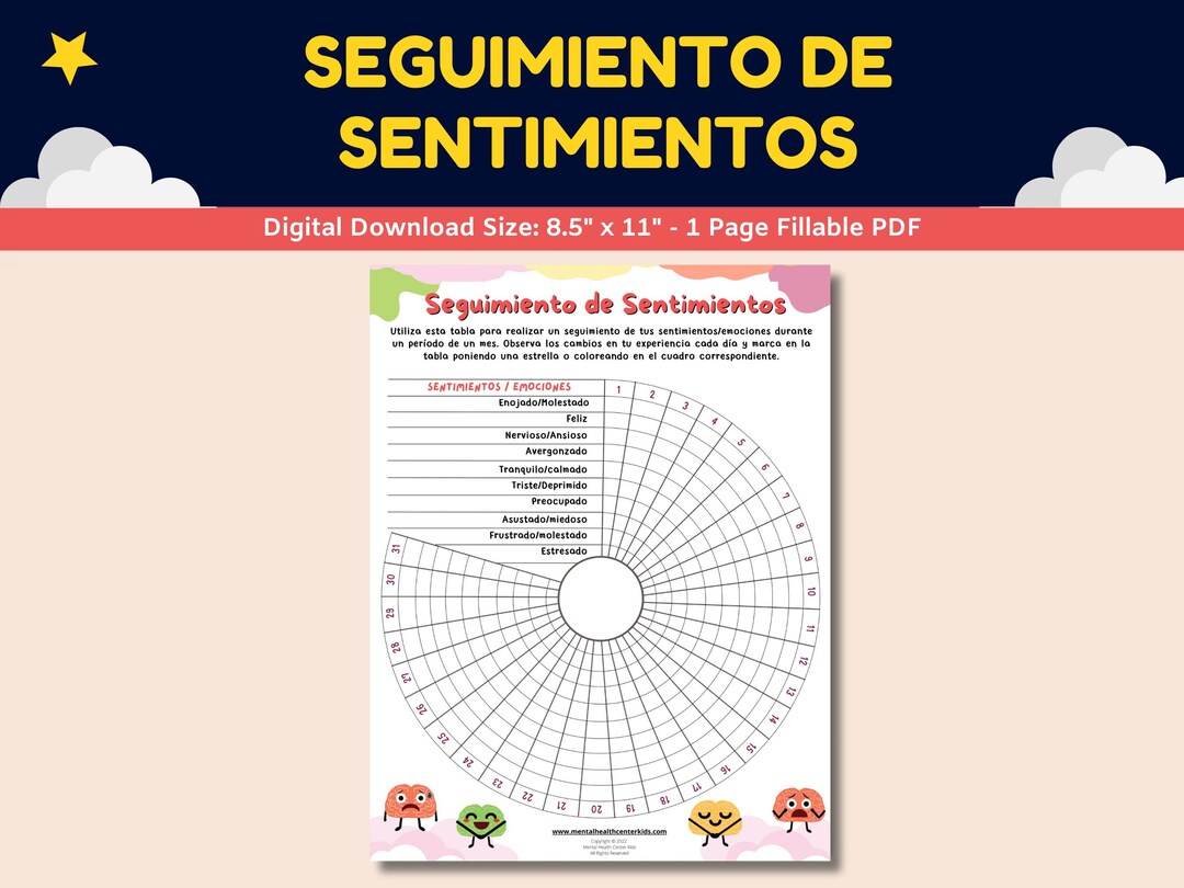 Spanish Feelings/emotions Worksheet for Kids-teens - Seguimiento De ...