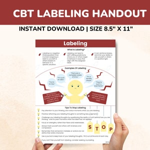 CBT Labeling Cognitive Distortion Thinking Error Kids-teens-adults ...