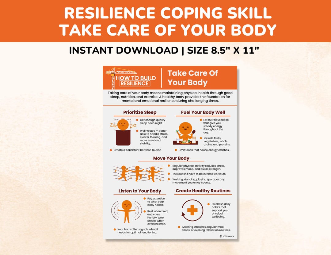 Take Care of Your Body Therapy Handout - Resilience Coping Skills ...