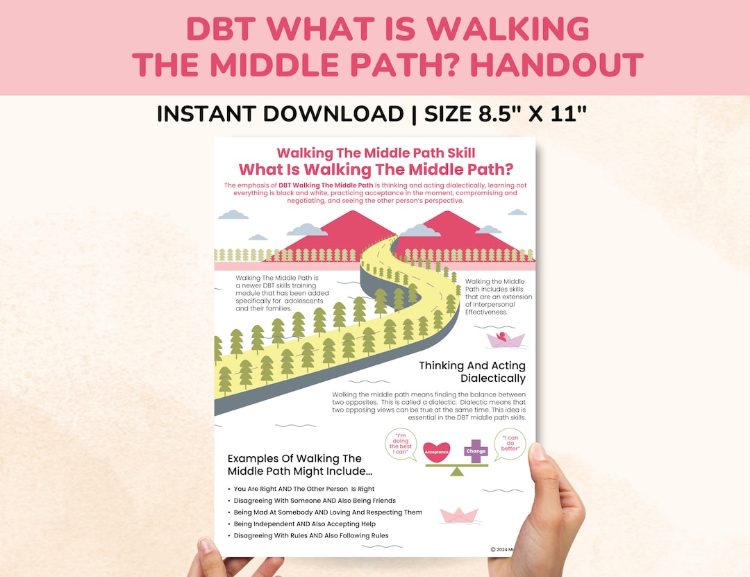 What is Walking the Middle Path Handout - DBT Middle Path Skills PDF - Etsy