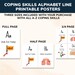 Coping Skills Alphabet Line Printable Posters for Classroom, Children's ...