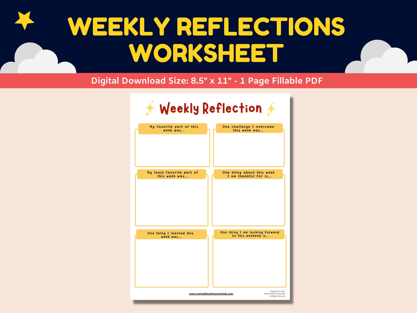 Weekly Emotions & Feelings Tracker 2pg Printable Emoji - Etsy