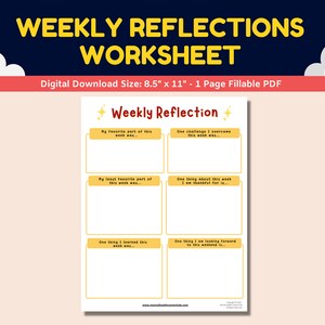 Weekly Emotions & Feelings Tracker 2pg Printable Emoji Worksheets for ...