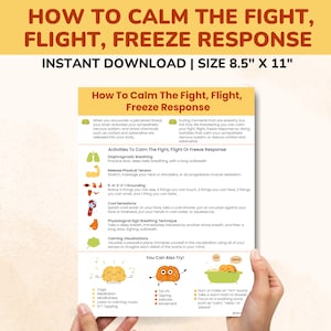 How to Calm the Fight Flight Freeze Response PDF Therapy Handout - Etsy
