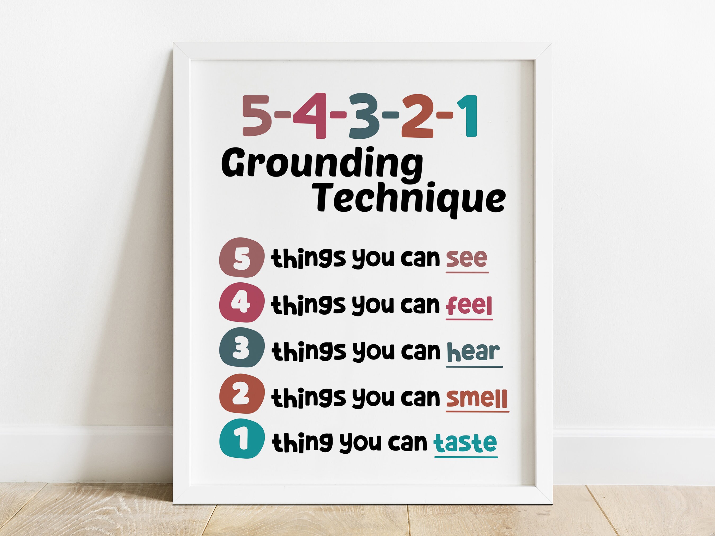 54321 Grounding Poster-5-4-3-2-1 Ground Technique Coping - Etsy