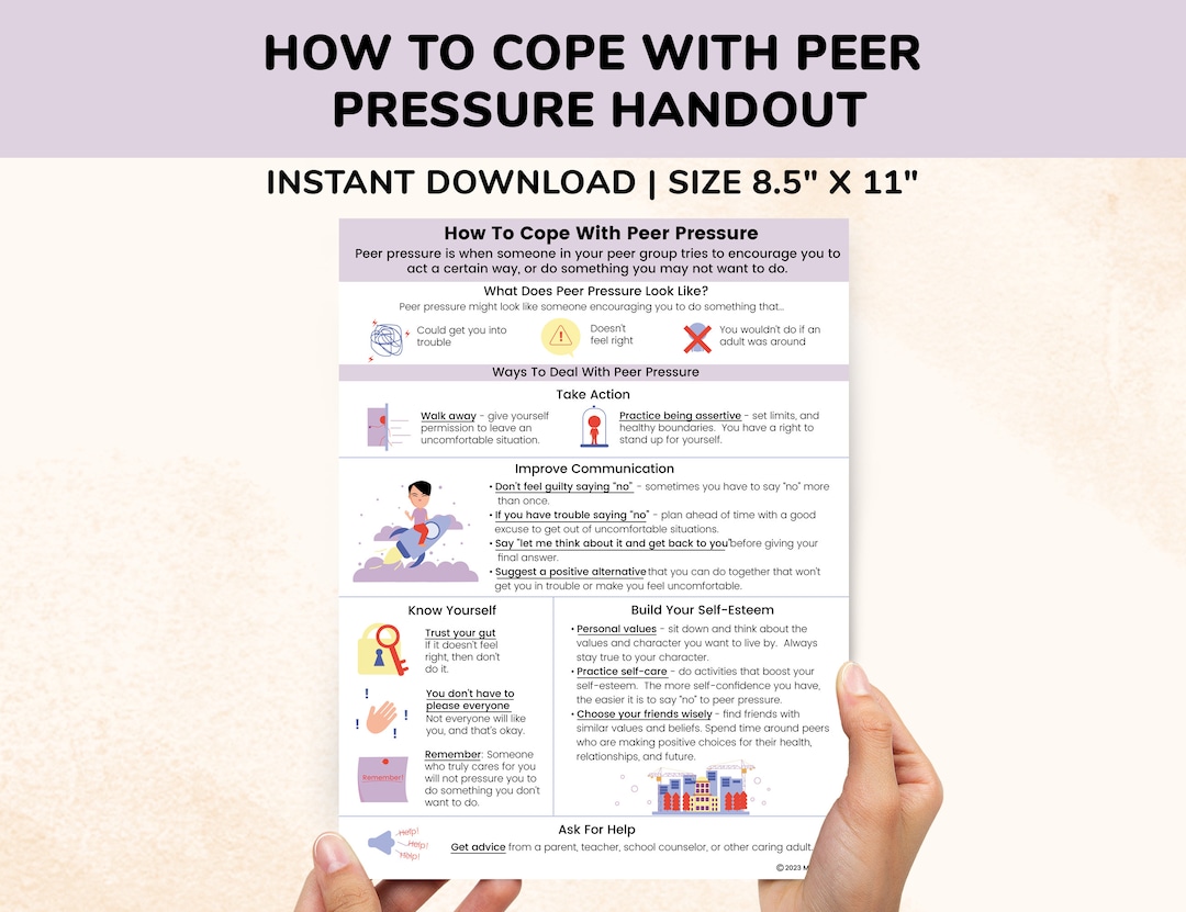 Coping With Peer Pressure-social Skills for Kids Teens-child Therapy ...