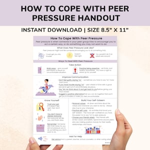 Coping With Peer Pressure-social Skills for Kids Teens-child Therapy ...