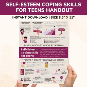 Self-esteem Coping Skills for Kids & Teens Bundle-self Confidence ...