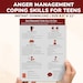 Anger Management Coping Skills Printable Poster Bundle for Kids & Teens ...