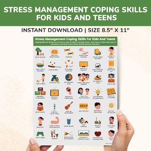Mental Health Coping Skills Printable Therapy Handouts for Kids & Teens ...