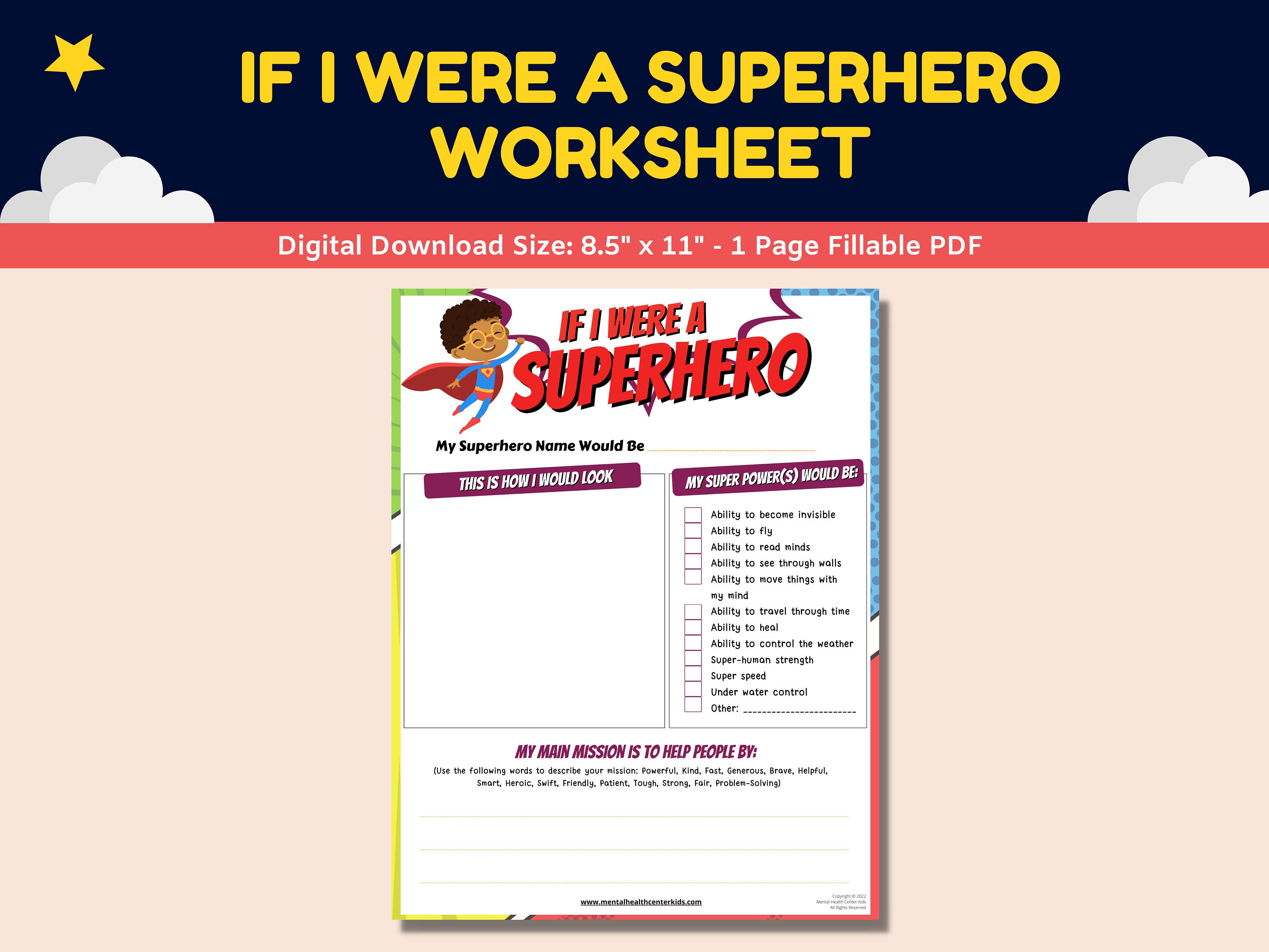 If I Were A Superhero Worksheet