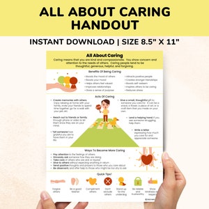Caring Character Education for Kids Teens Printable Poster-coping ...