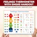 Feelings Thermometer Emotions Chart 7 Page Printable Coping Skills ...