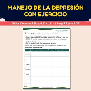 Spanish Depression Worksheet for Kids-teens - Manejo De La Depresión ...