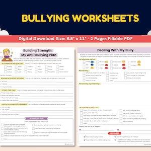 Bullying Social Skills Worksheets for Kids-teens-students | Anti ...
