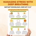 Stress Relief With Deep Breathing PDF Handout-breathing Exercises ...