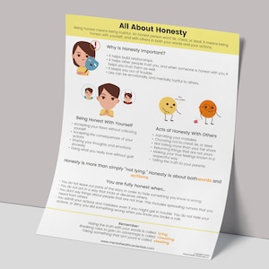Honesty Poster Character Education for Kids Teens Character Development ...