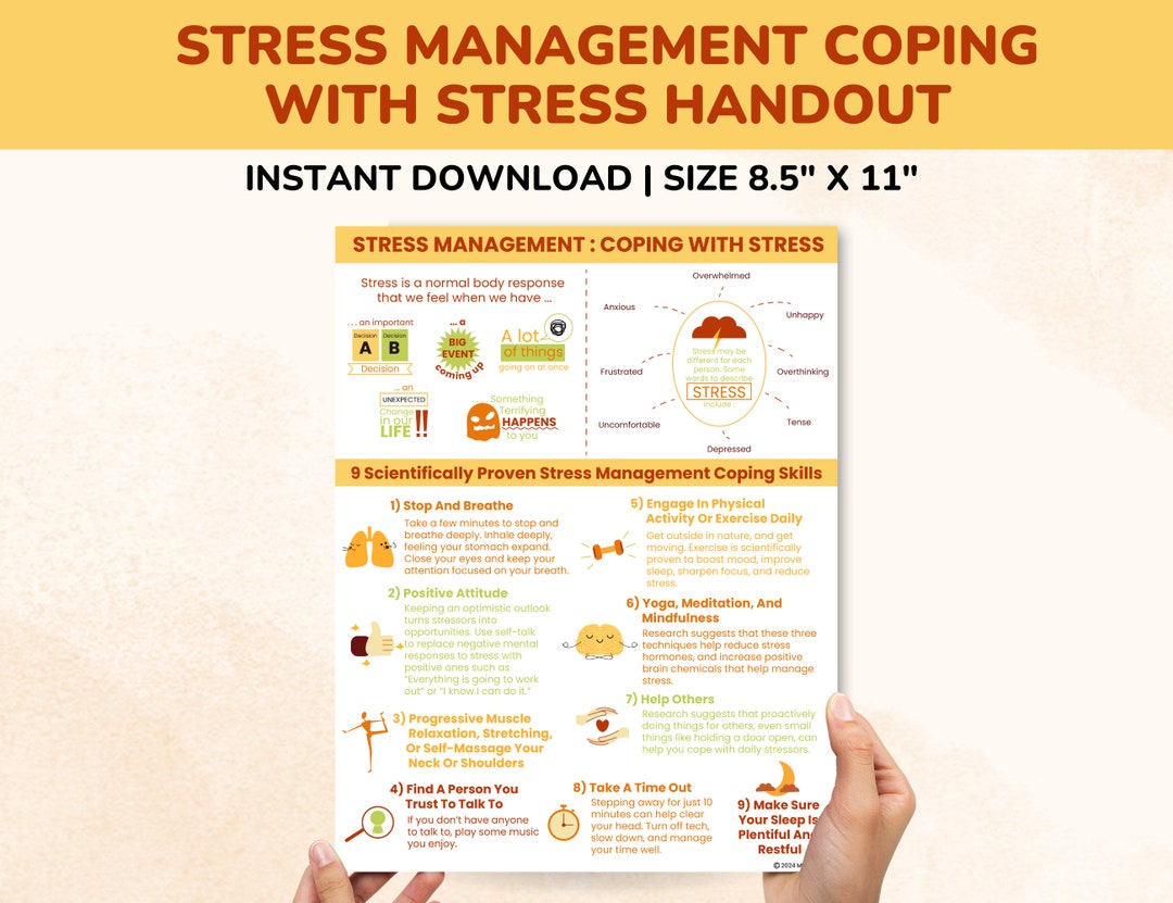 Stress Management Coping With Stress Poster-stress Relief Pdf-kids ...