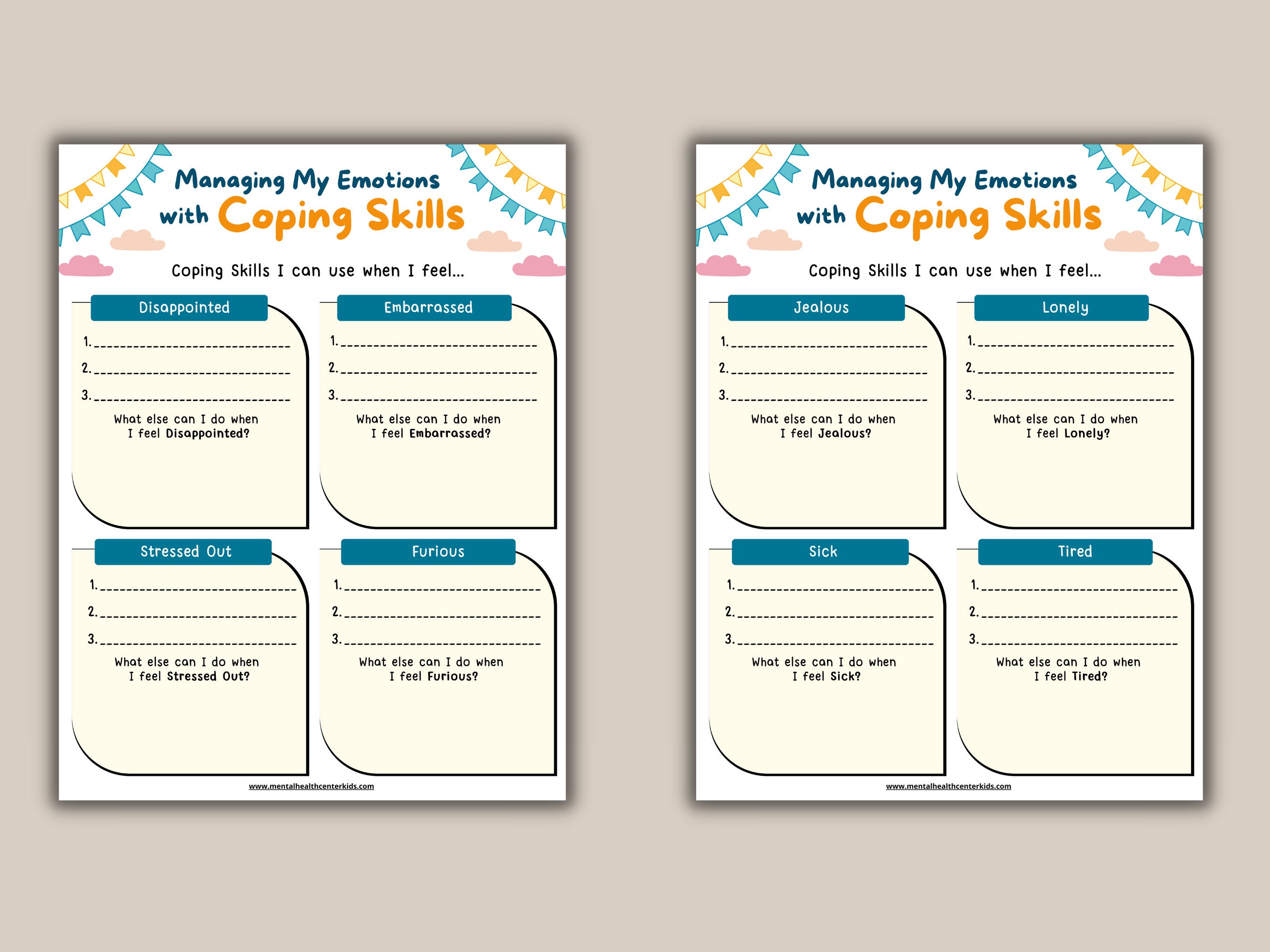 Managing Emotions & Feelings With Coping Skills 5 Pg - Etsy