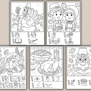 Thanksgiving Color by Coping Skills Coloring Pages Book - Etsy
