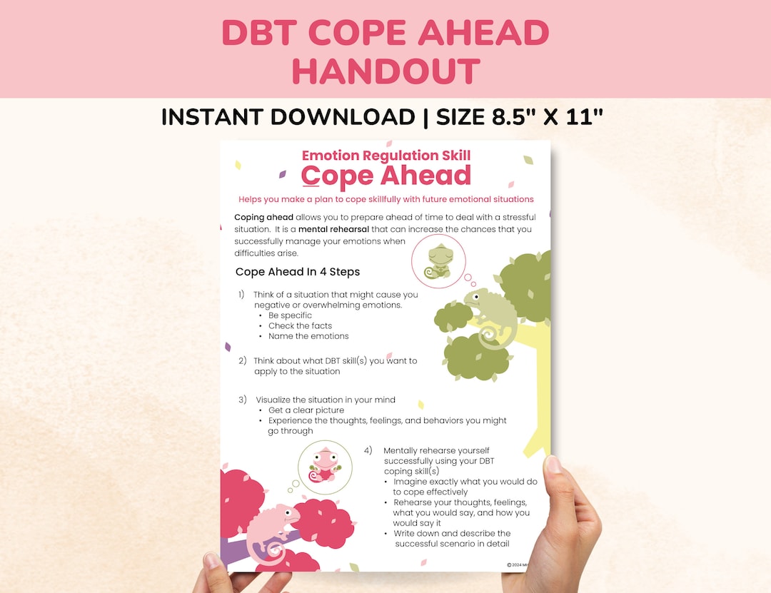 DBT Cope Ahead Handout - Emotion Regulation Skills PDF - Etsy