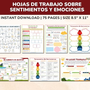 Spanish Feelings/emotions Worksheets 20 Page Bundle Kids-teens - Hojas ...
