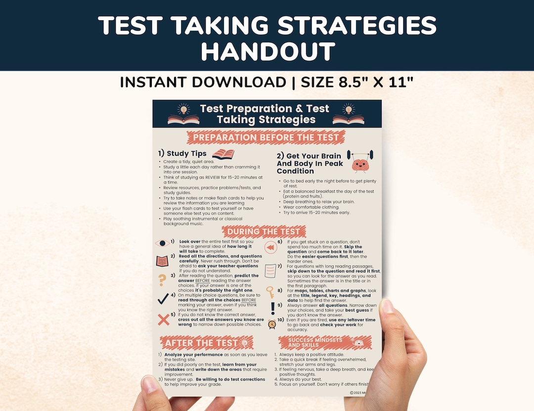 Test Preparation & Test Taking Strategies, Test Anxiety Coping Skills ...
