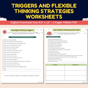 Flexible Thinking Worksheets for Kids-teens-therapy Counseling ...