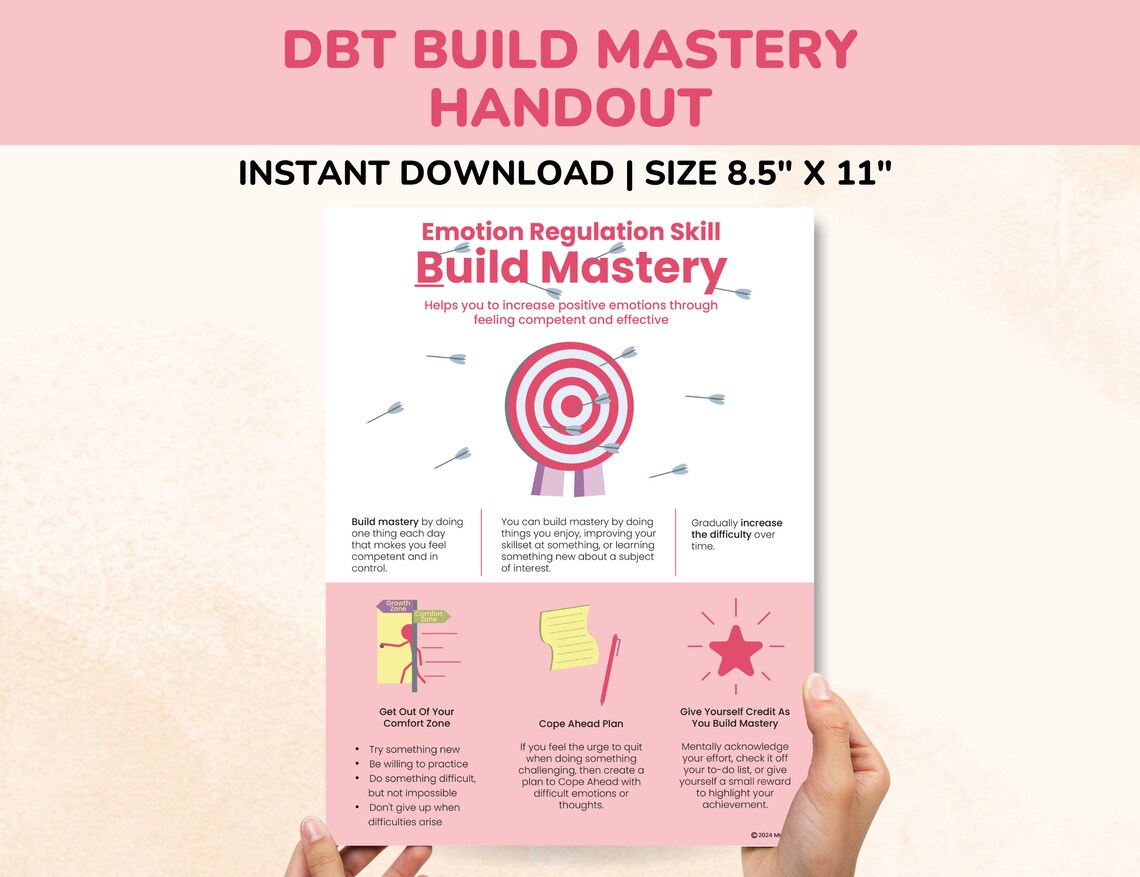DBT Building Mastery Handout Emotion Regulation Skills PDF - Etsy