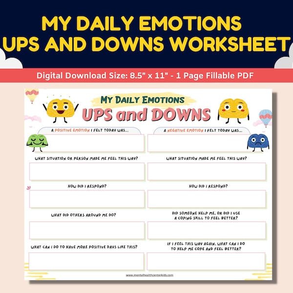 Feelings/emotions Emoji Check In - Etsy