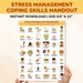 Stress Management Coping Skills Poster-stress Relief Pdf-kids-teens ...