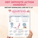 DBT Opposite Action Worksheets | Printable Emotion Regulation Skill ...