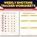 Weekly Emotions & Feelings Tracker 2pg Printable Emoji Worksheets for ...
