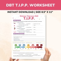 DBT TIPP Skills Printable - Etsy