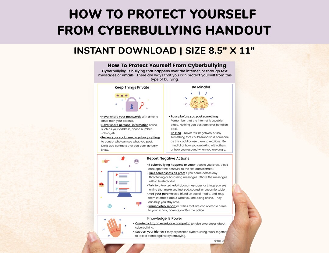 Cyberbullying Coping Strategies Poster-social Skills for Kids Teens ...