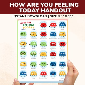 Feelings Emotions Coping Skills Printable Poster Bundle Handouts for ...