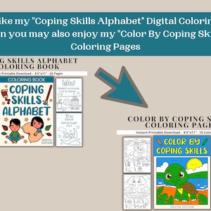 Coping Skills Alphabet Printable Coloring Pages Book Kids Teens Boys ...