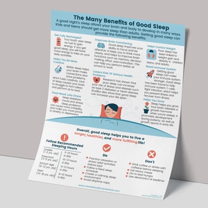 Benefits of Good Sleep Hygiene Printable Counseling Handout, Sleep ...