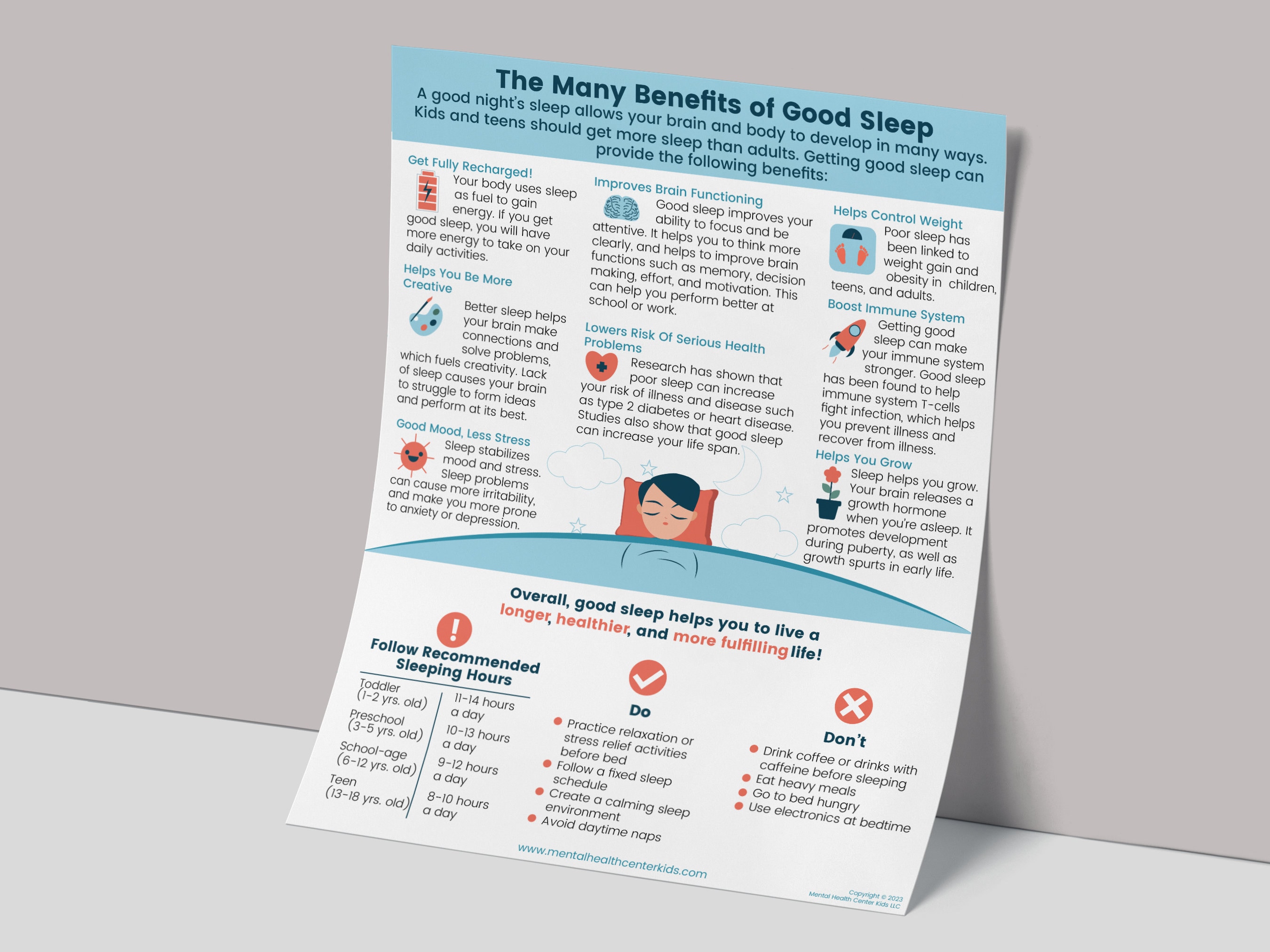 Benefits of Good Sleep Hygiene Printable Counseling Handout - Etsy UK