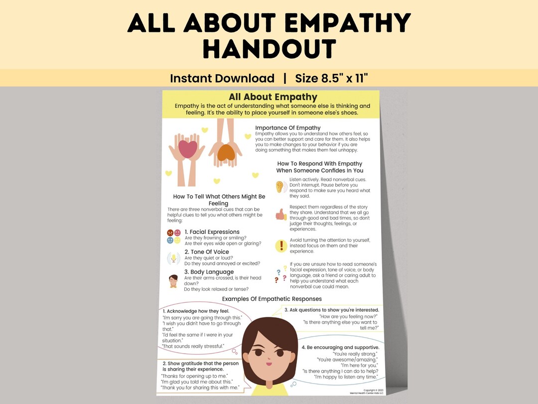 Empathy Character Education for Kids Teens Character Building - Etsy