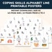 Coping Skills Alphabet Line Printable Posters for Classroom, Children's ...