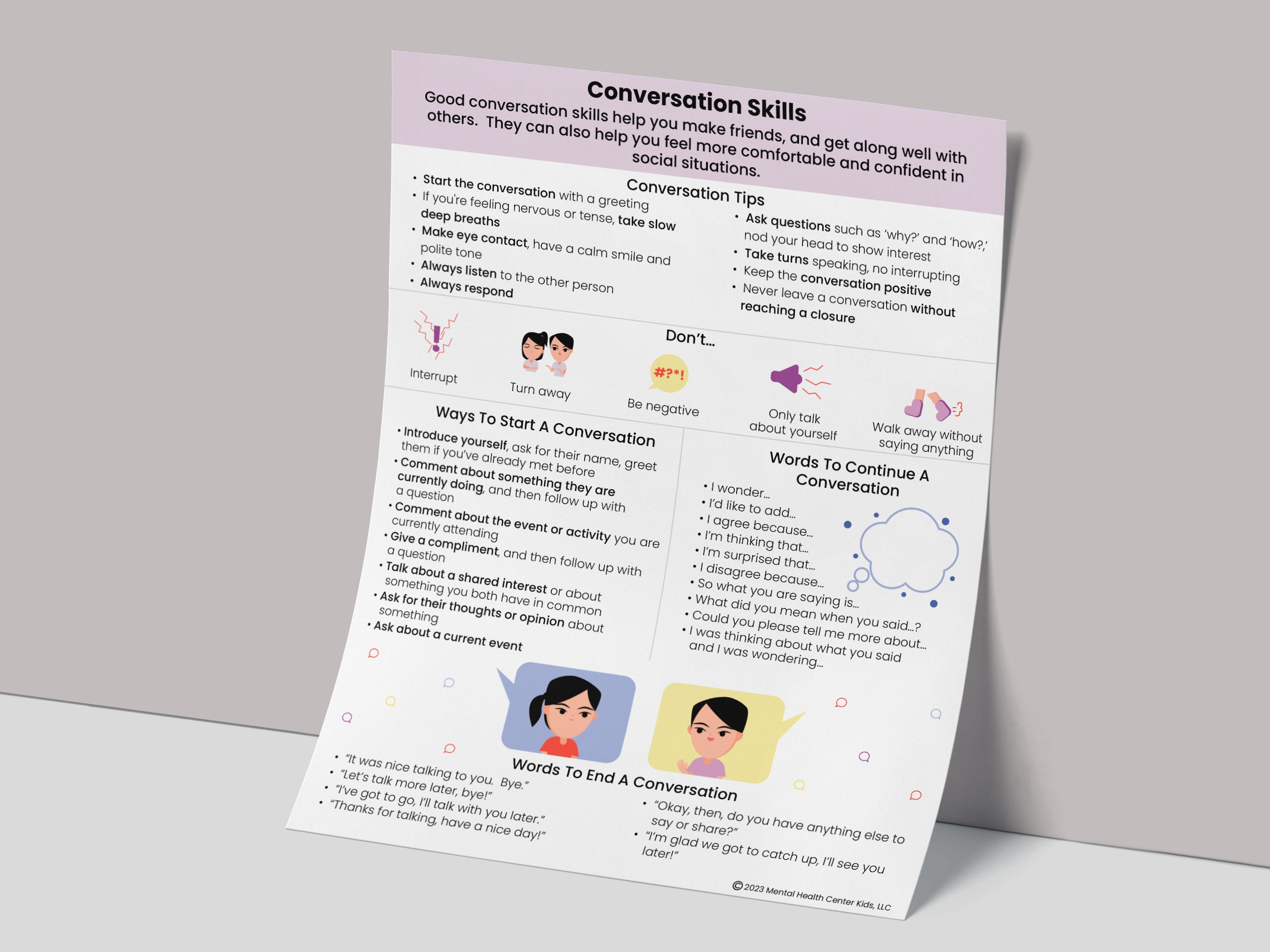 Conversation Skills for Kids & Teens-communication Social Skills ...