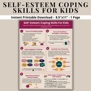 Self-esteem Coping Skills for Kids & Teens Bundle-self - Etsy