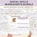 Social Skills Worksheets Bundle for Kids-teens-students-65 Pages ...
