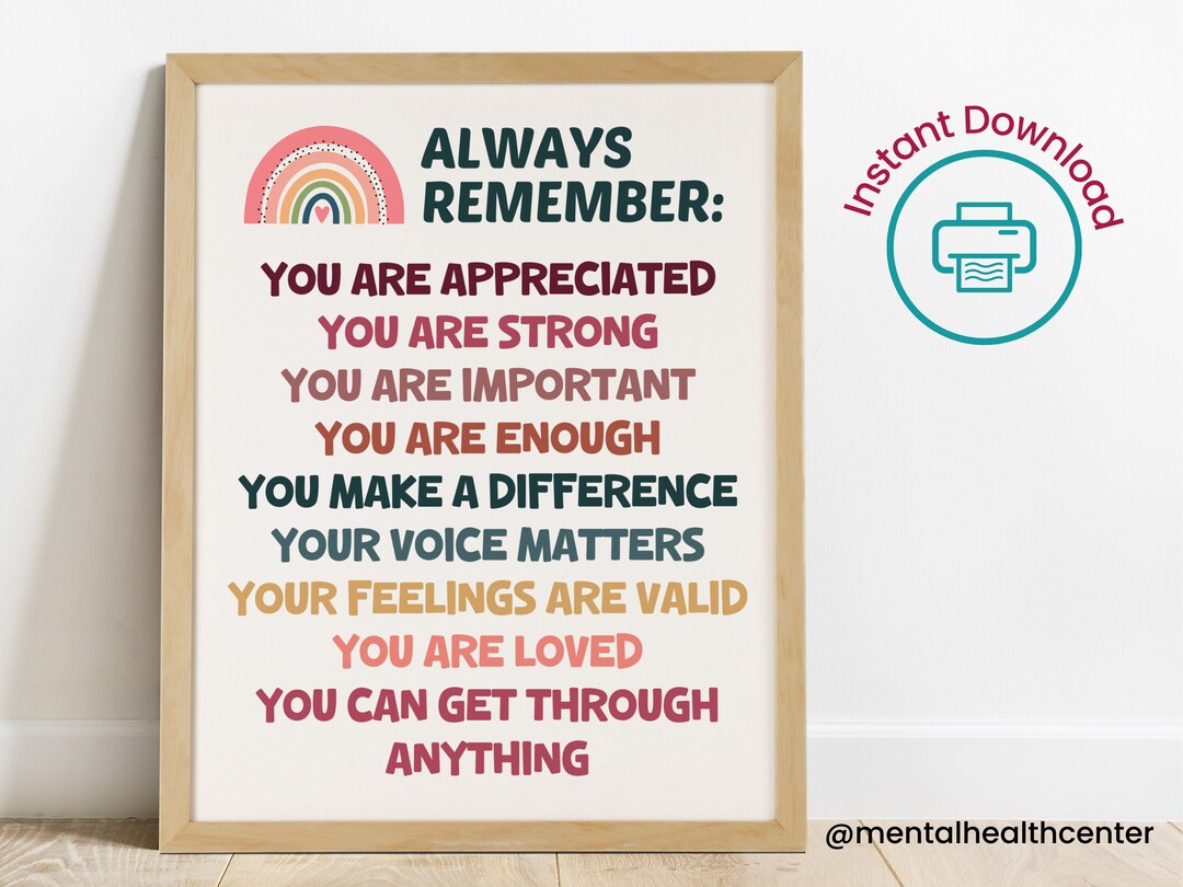 Always Remember Poster-inclusive Classroom Decor Classroom Rules-you ...