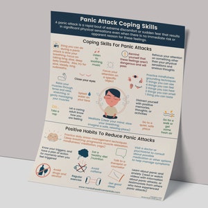 Panic Attack Coping Skills Therapy Worksheet Kids, Panic Disorder Anxiety Coping Strategies ...