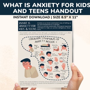 Anxiety Coping Skills Printable Handouts Bundle for Kids & Teens Poster ...