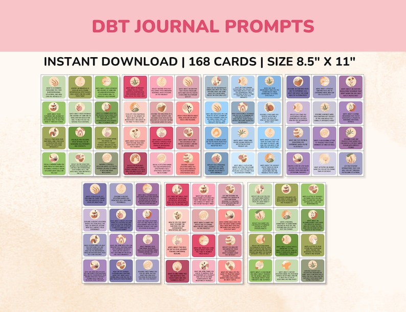DBT Journal Prompts for Mental Health-dbt Skills for Kids, Teens ...